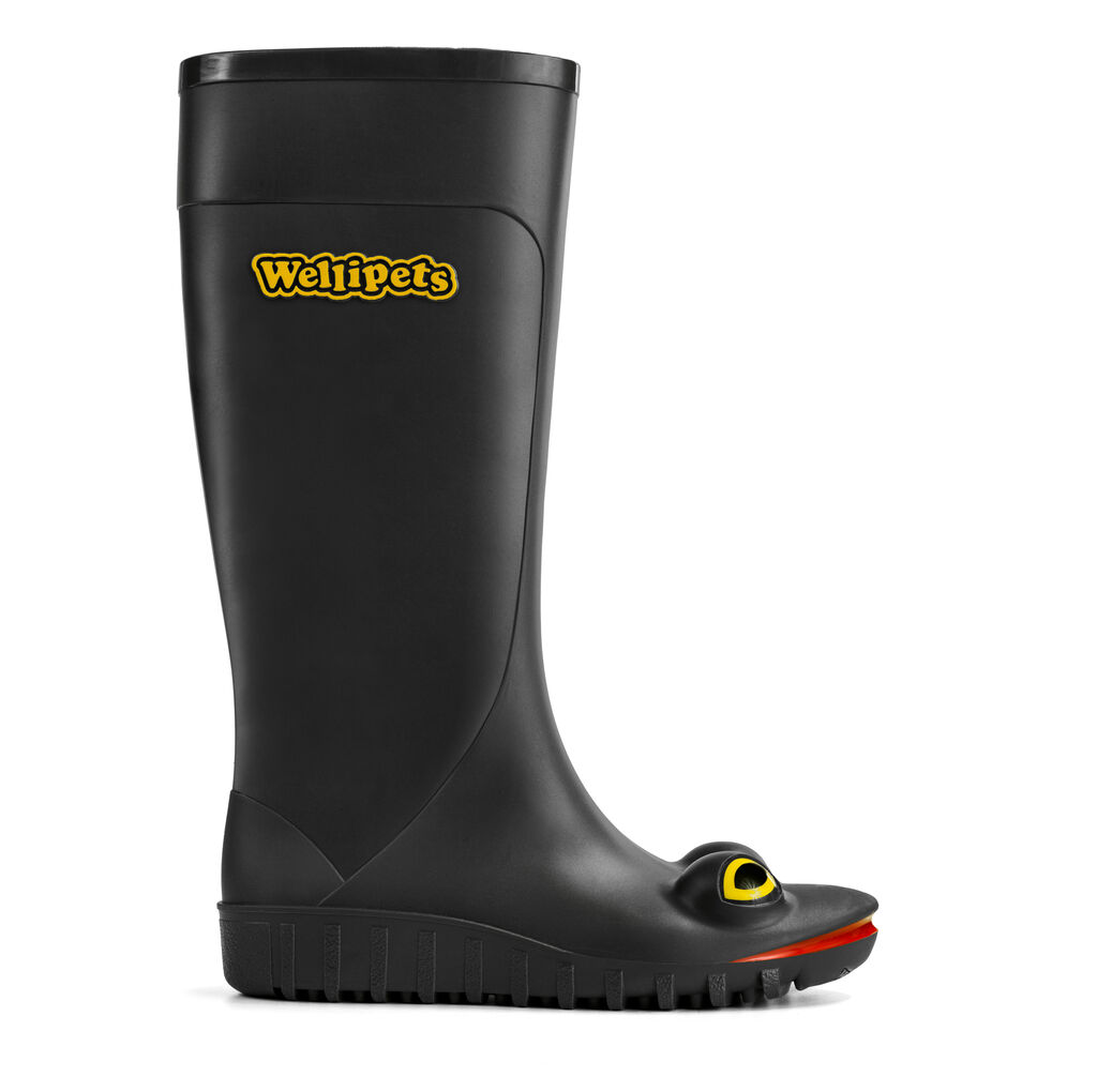 Frog Wellingtons Matt Black | Wellipets